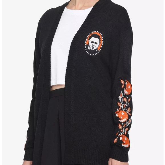 Hot Topic | Sweaters | Hot Topic Halloween Michael Myers Pumpkin ...